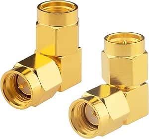 Amazon.com: Boobrie SMA Right Angle Adapter Upgraded SMA Male to RP-SMA Male 90 Degree Connector ...
