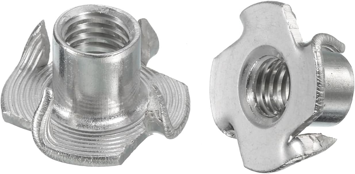 Amazon.com: uxcell 3/8"-16 T-nut 25pcs 304 Stainless Steel 4 Pronged ...