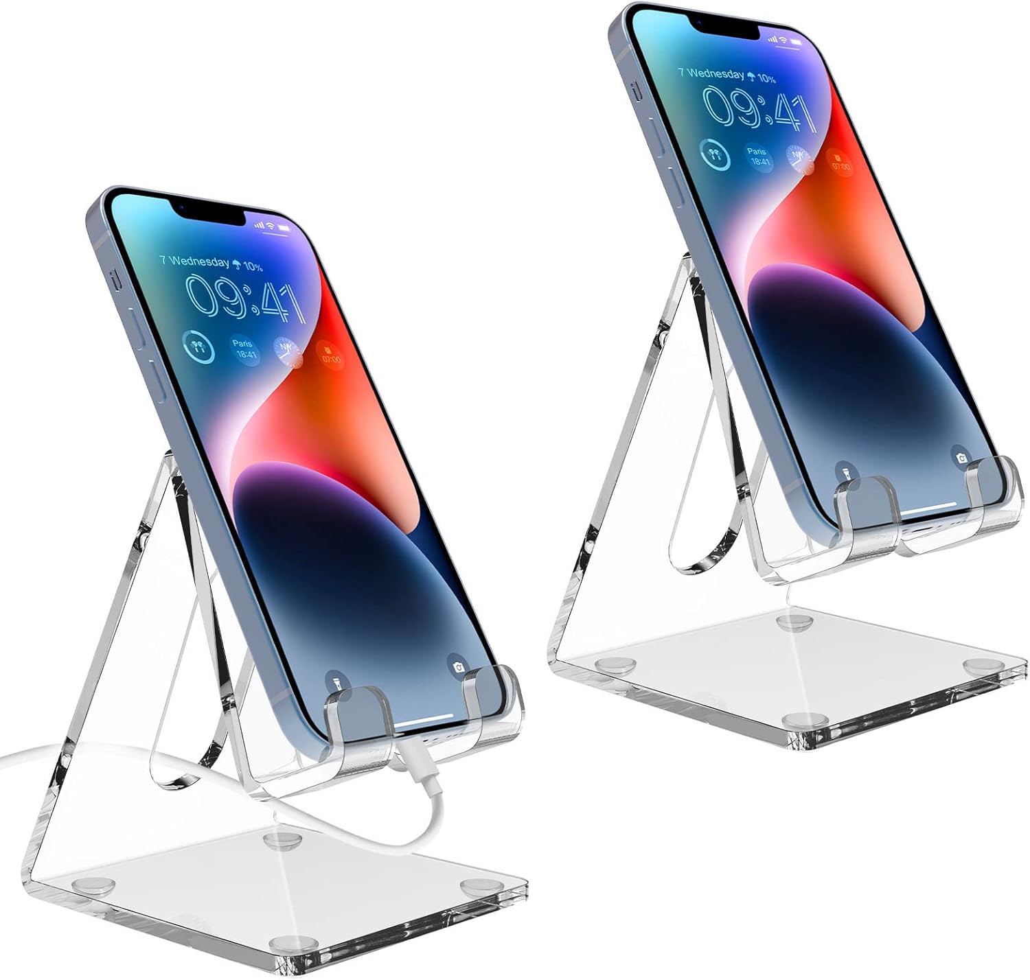 Amazon.com: Acrylic Cell Phone Stand for Desk,Phone Holder for Office ...