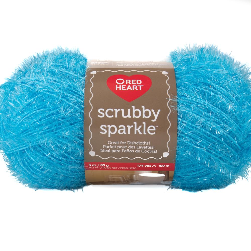 Amazon.com: Red Heart Sparkle Scrubby Yarn – Perfect for Knitted or ...