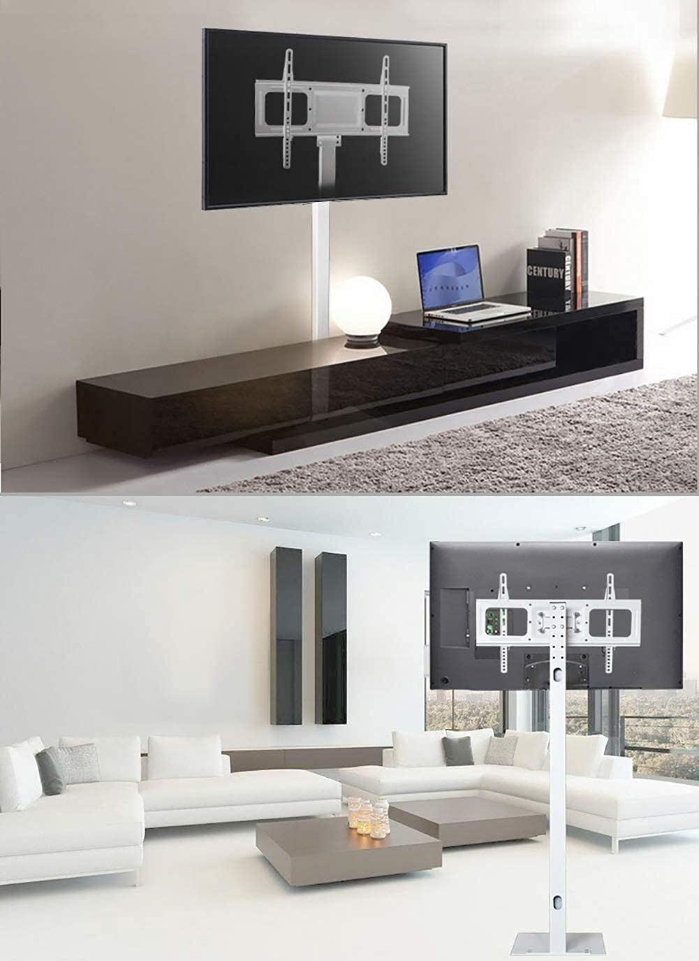 Flat Screen Tv Floor Model Corner Wall Mount For 32" To 70" TVs