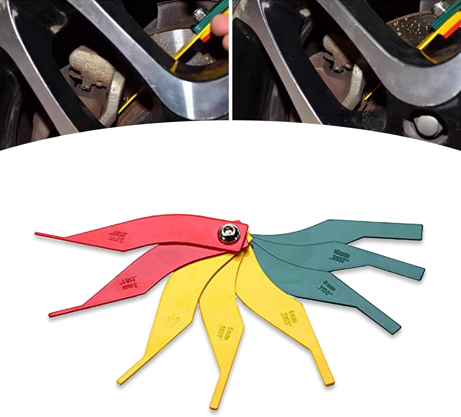 Amazon.com: Crynod 1 PC Car Brake Pad Gauge, Iron Brake Pad Thickness ...