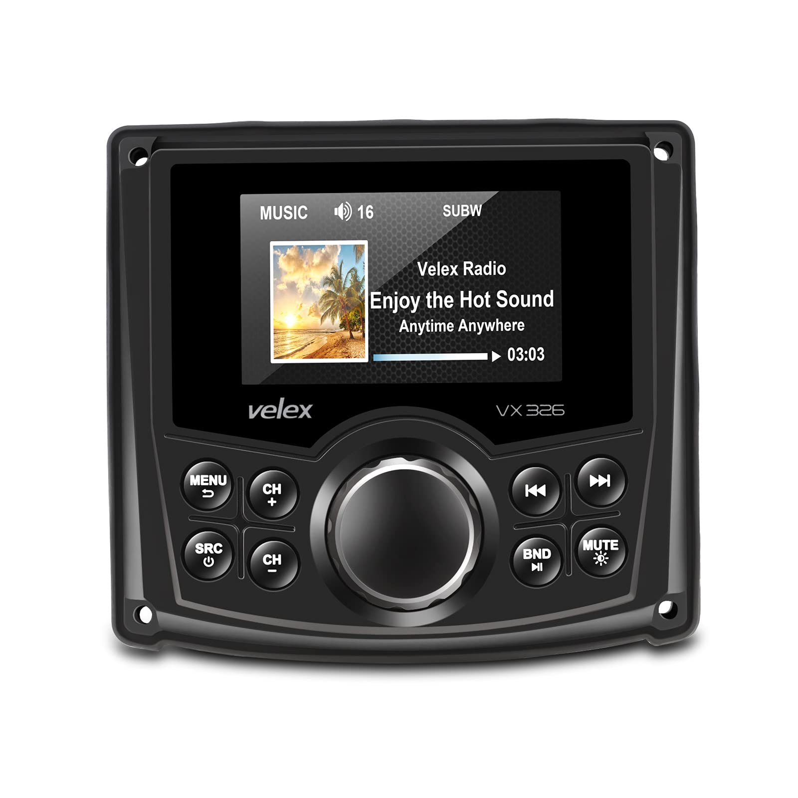 Marine Bluetooth Stereo Audio/Video Receiver AM FM Radio, Gauge MECH ...