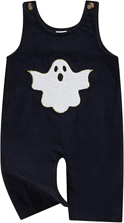 Amazon.com: Socutebabe Thanksgiving Outfit For Kids Ghost Romper Jumpsuit Corduroy Overall Baby ...