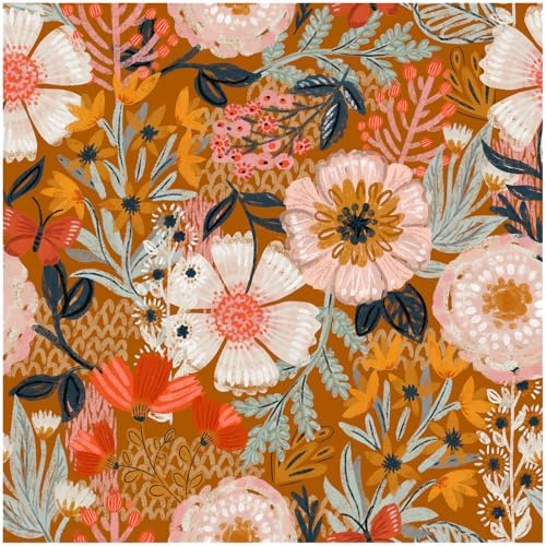 HAOKHOME Vintage Peel and Stick Wallpaper Floral Wall Paper Removable ...