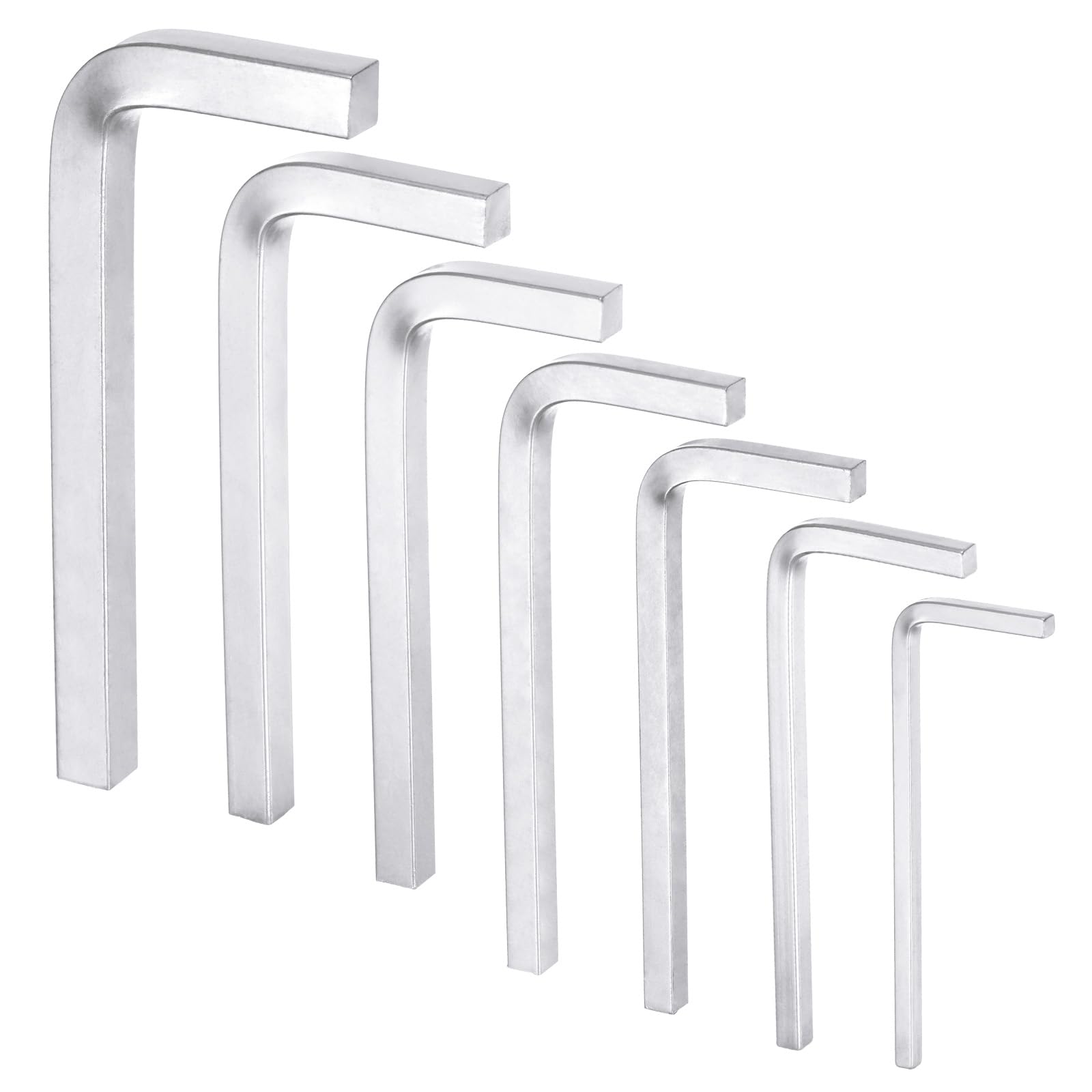 sourcing map 7pcs L-Shaped Square Head Wrench Set 3-10mm Chrome ...