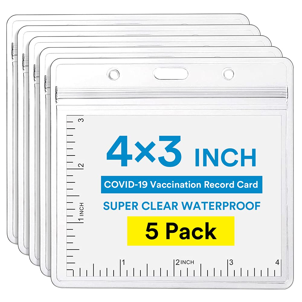 Vaccine Card Protector 4 X 3 CDC Vaccination Card Holder Immunization ...