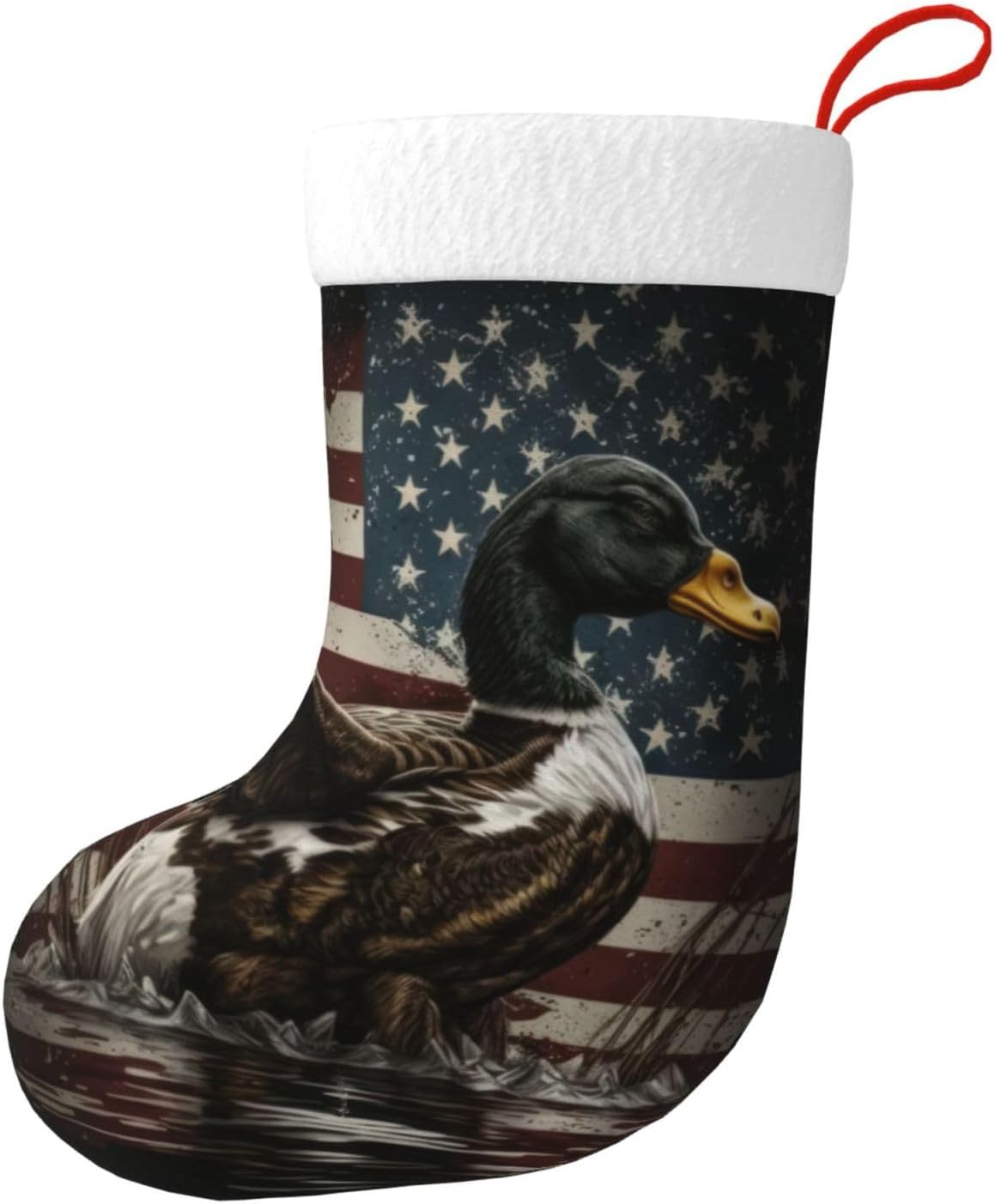 Amazon.com: FYCFSLMY Duck Hunting USA Flag Large Christmas Stockings ...