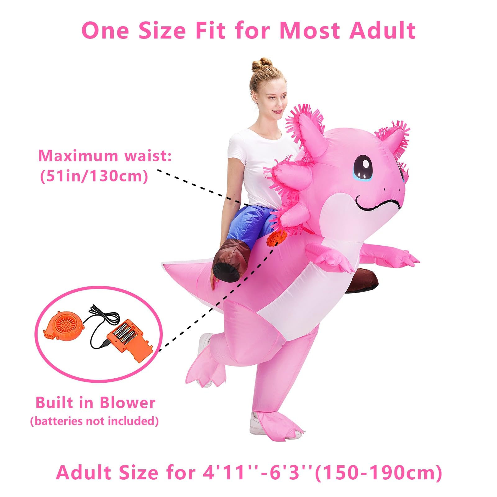Snapklik.com : Axolotl Costume Inflatable Costume For Adult Halloween ...