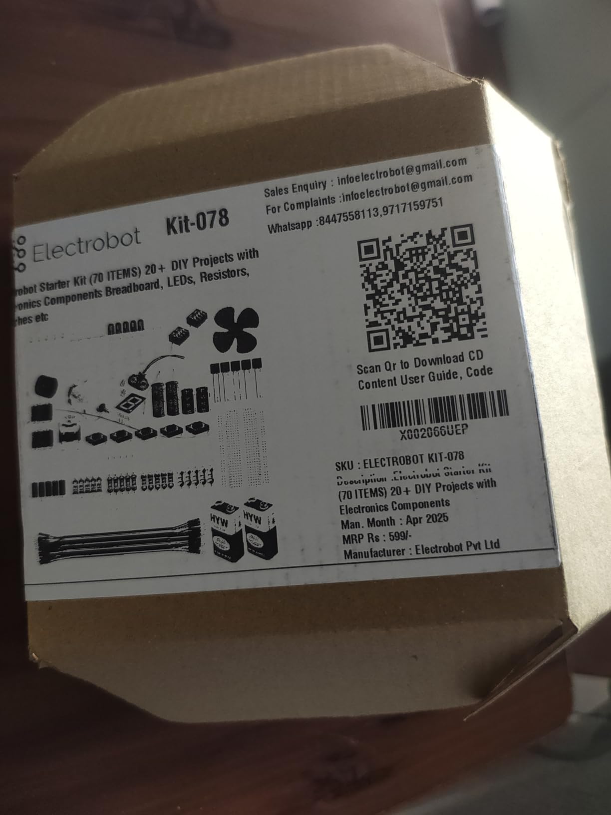 Electrobot Starter Kit (70 ITEMS) 20+ DIY Projects with Electronics ...