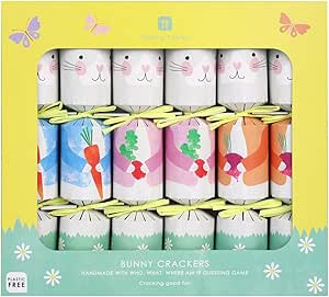 Talking Tables 6 x Easter Crackers, Jokes, Games, Ears Headband, Spring ...