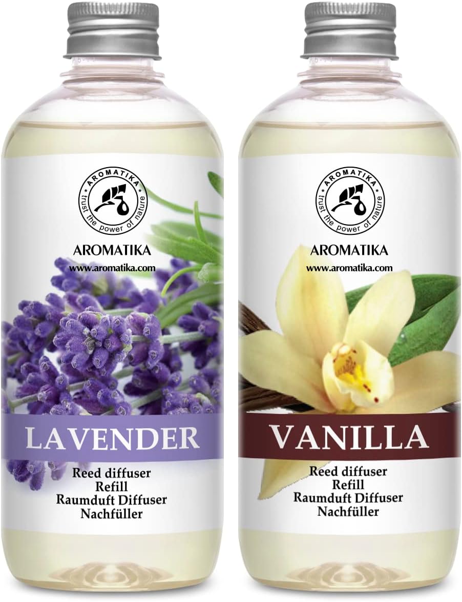 Amazon.com: Reed Diffuser Refill Set Vanilla & Lavender with Lavender ...