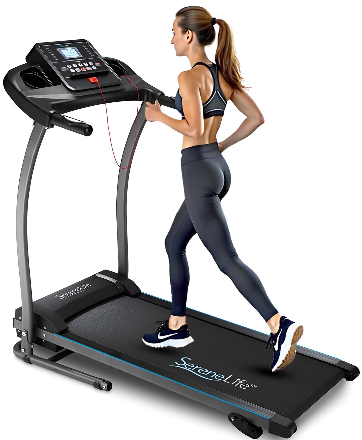 SereneLife Smart Electric Folding Treadmill – Easy Assembly Fitness ...