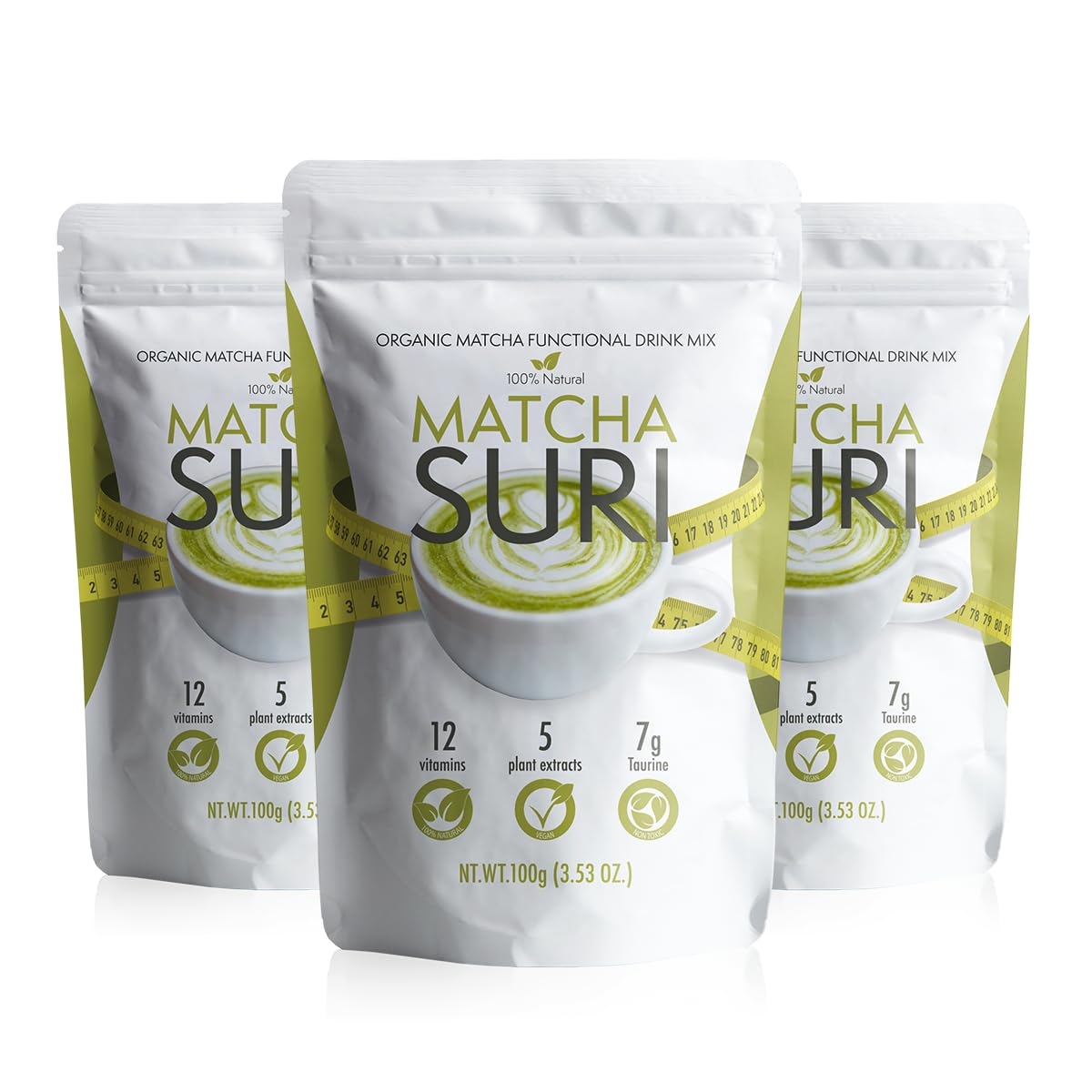 Amazon.com: Matcha Suri | Matcha Green Tea Drink Mix | 3.53 oz | 3 Pack ...