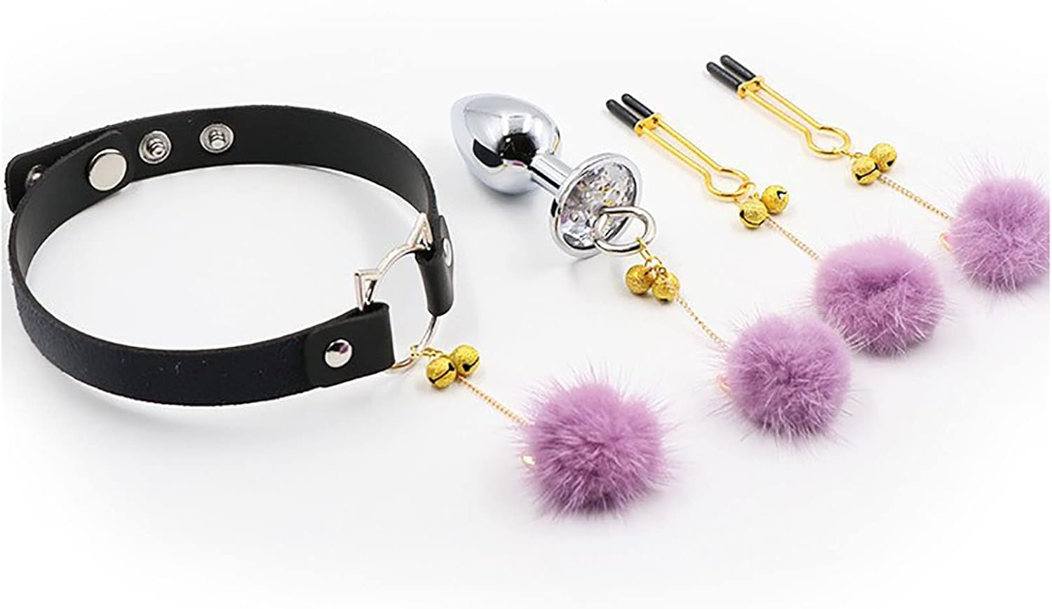 Amazon | Orirya チョーカー 首輪 人間 sm 乳首クリップ 鈴 毛玉 乳首攻め アダルトグッズ 女性 クリ責め アナルプラグ 開発 初心者 アナル拡張 あなるぷらぐ アナル ...