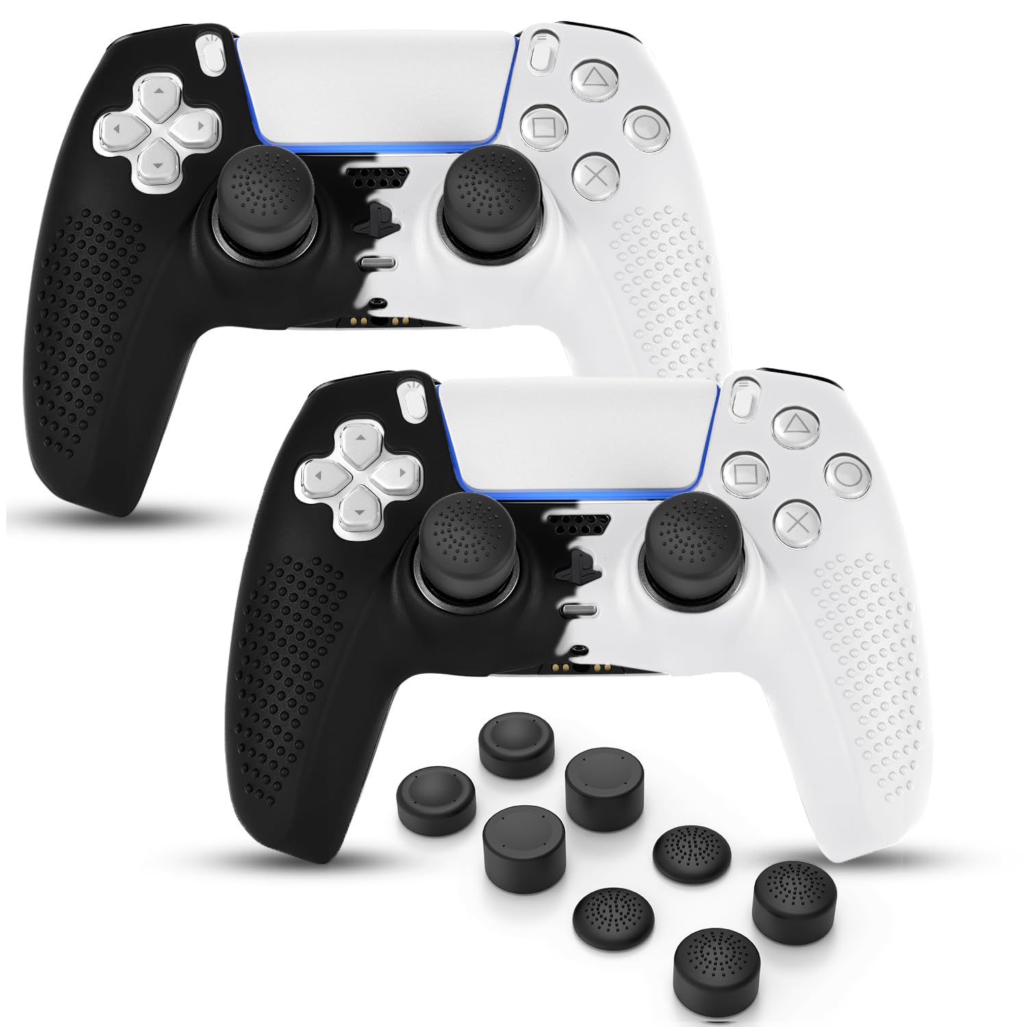 Amazon.com: FAMOMI PS5 Controller Skin, Anti-Slip Soft Silicone ...