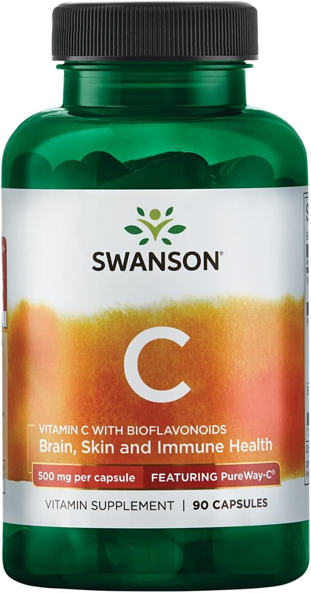 Amazon.com: Swanson Vitamin C with Rose Hips 500 Milligrams 400 Capsules : Health & Household