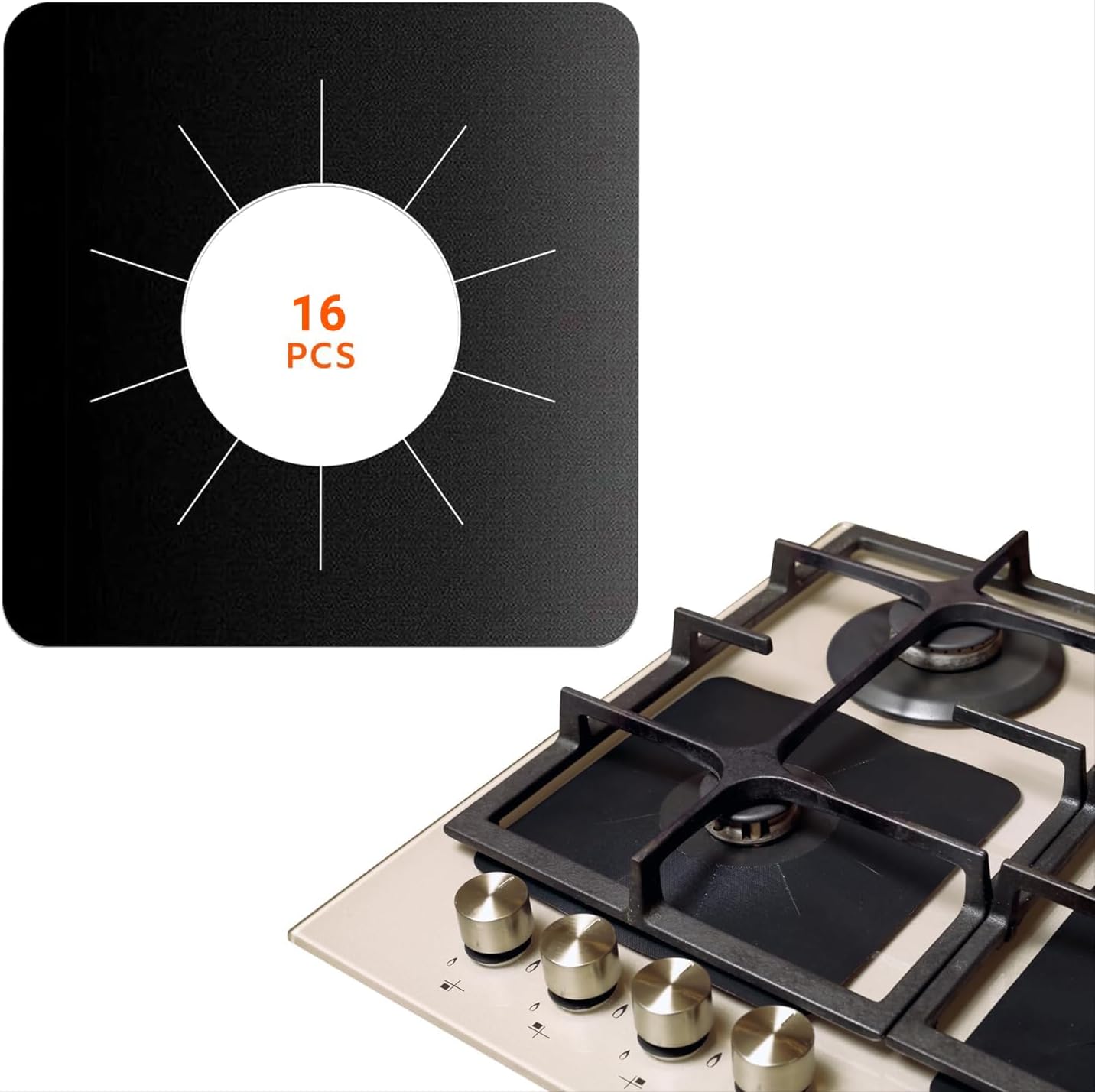 Amazon.com: Gas Stove Protectors, Reusable Burner Covers 0.3mm, top ...