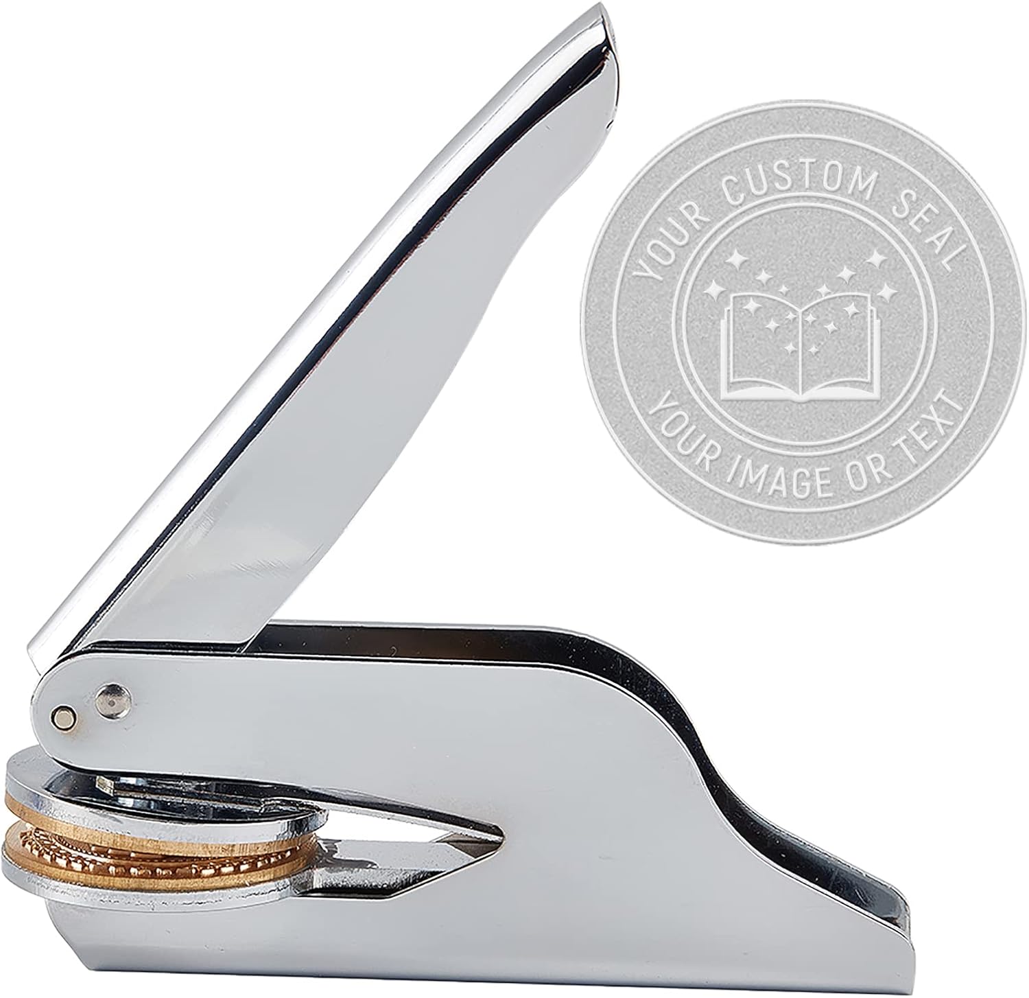 Amazon.com: CRASPIRE Custom Book Embosser Seal Stamp 1 x 5/8" Library ...