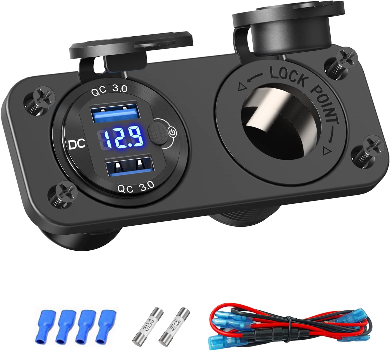 Amazon.com: [2024 Upgraded] BlueFire Cigarette Lighter Splitter, Dual ...