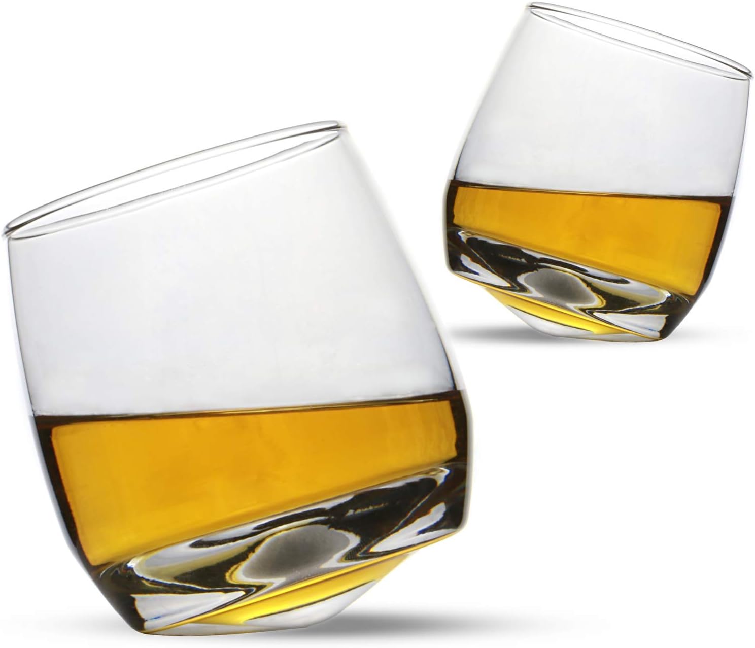 Amazon.com | Set of 2 Rocking Whiskey Glasses | Swirling Whisky ...