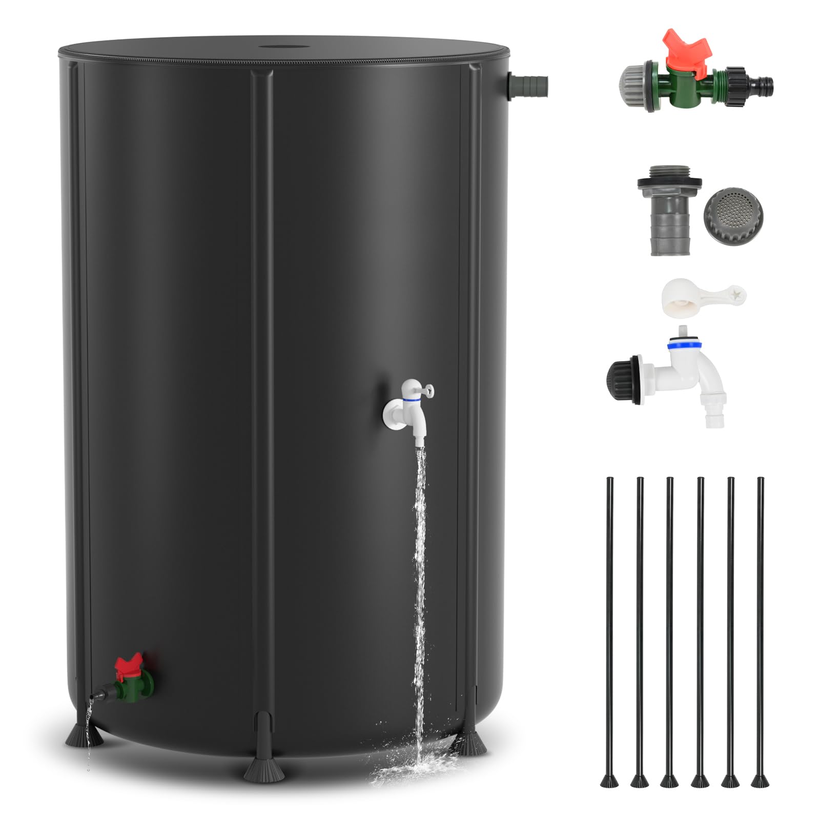 Buy NAIZEA Collapsible Rain Barrel, Portable Water Storage Tank ...