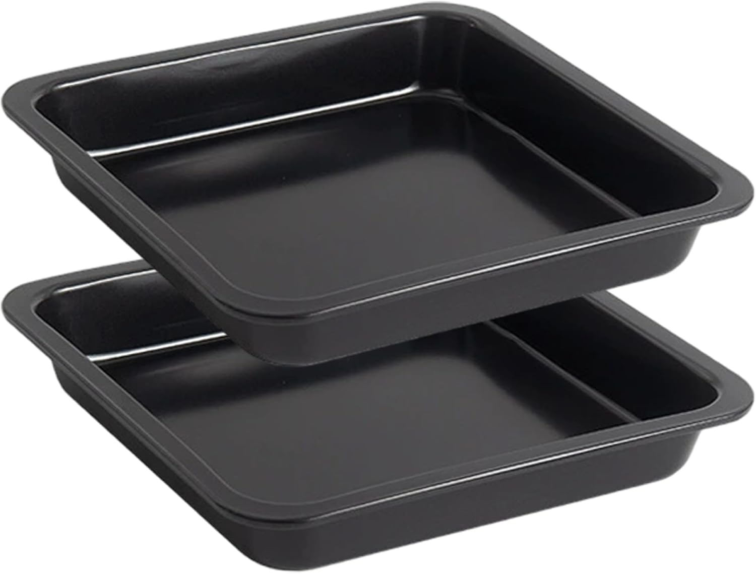 Amazon.com: 2PCS Brownie Pan 8 Inch Non-stick Square Cake Pan Heat ...