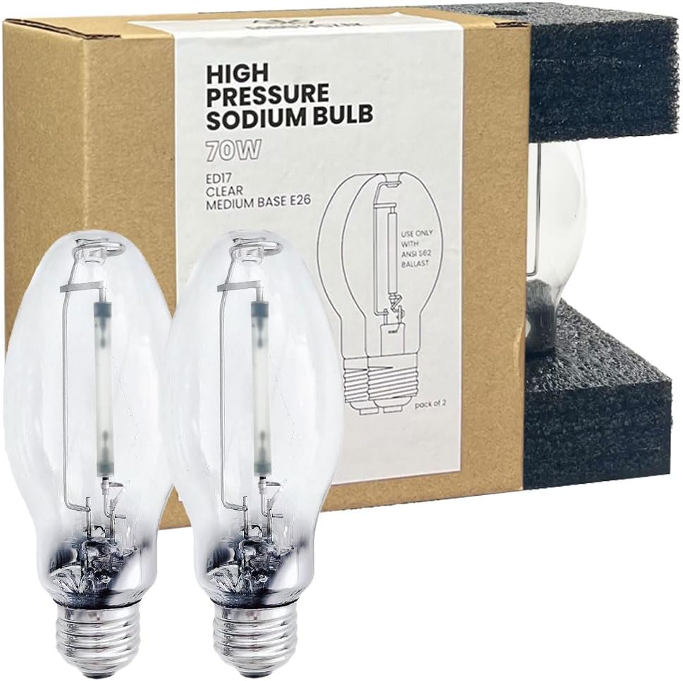 Amazon.com: GRUOTVSZAK LU70/MED High Pressure Sodium Light Bulb, 70 ...