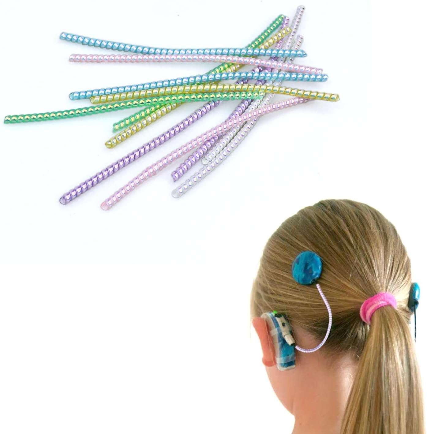 Amazon.com: 20Pcs Cochlear Implant Cable Wraps – Colorful Twist ...