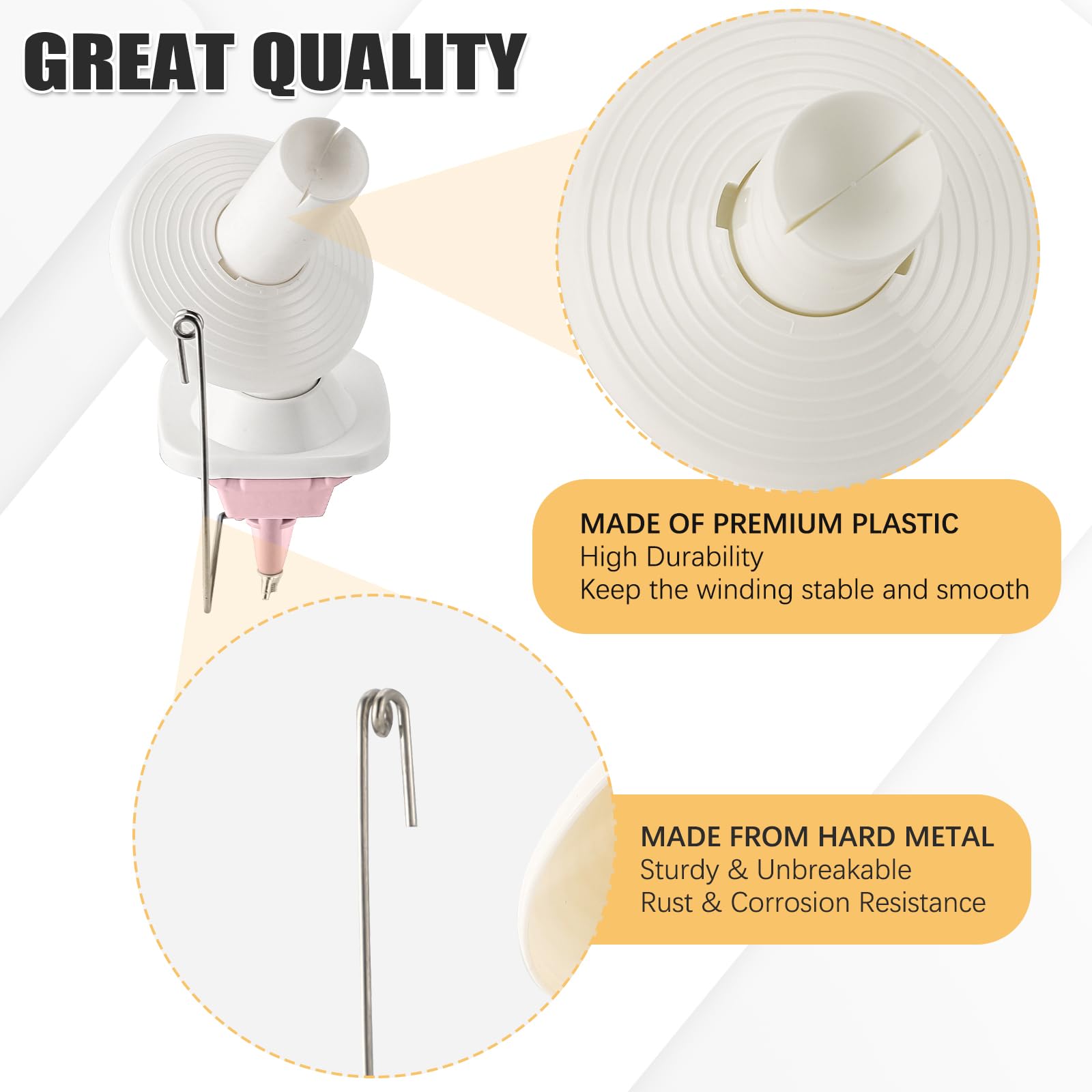 Snapklik.com : FLKQC Yarn Winder For Crocheting, Hand-Operated Yarn ...