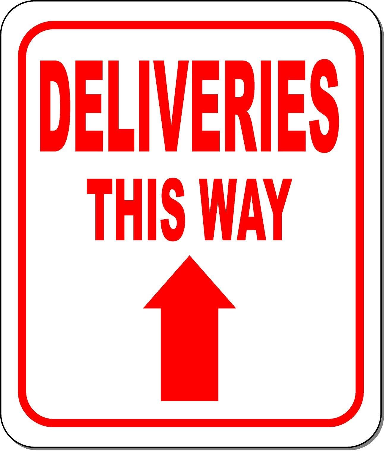 Amazon.com : ENTRANCE THIS WAY DIRECTIONAL RIGHT ARROW RED Aluminum ...