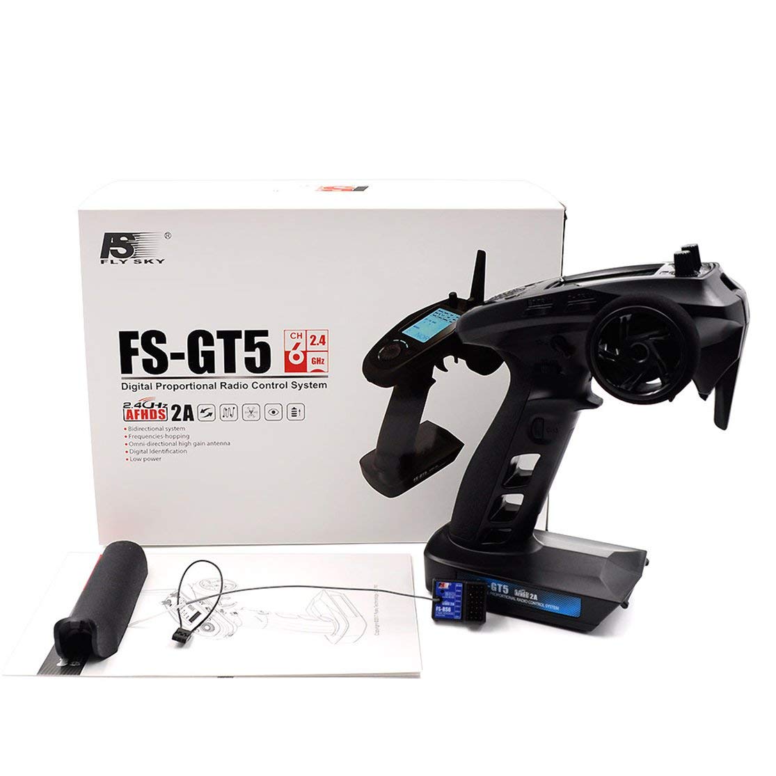 Buy Candybarbar FLYSKY FS-GT5 6 Channel Remote Control Transmitter With ...