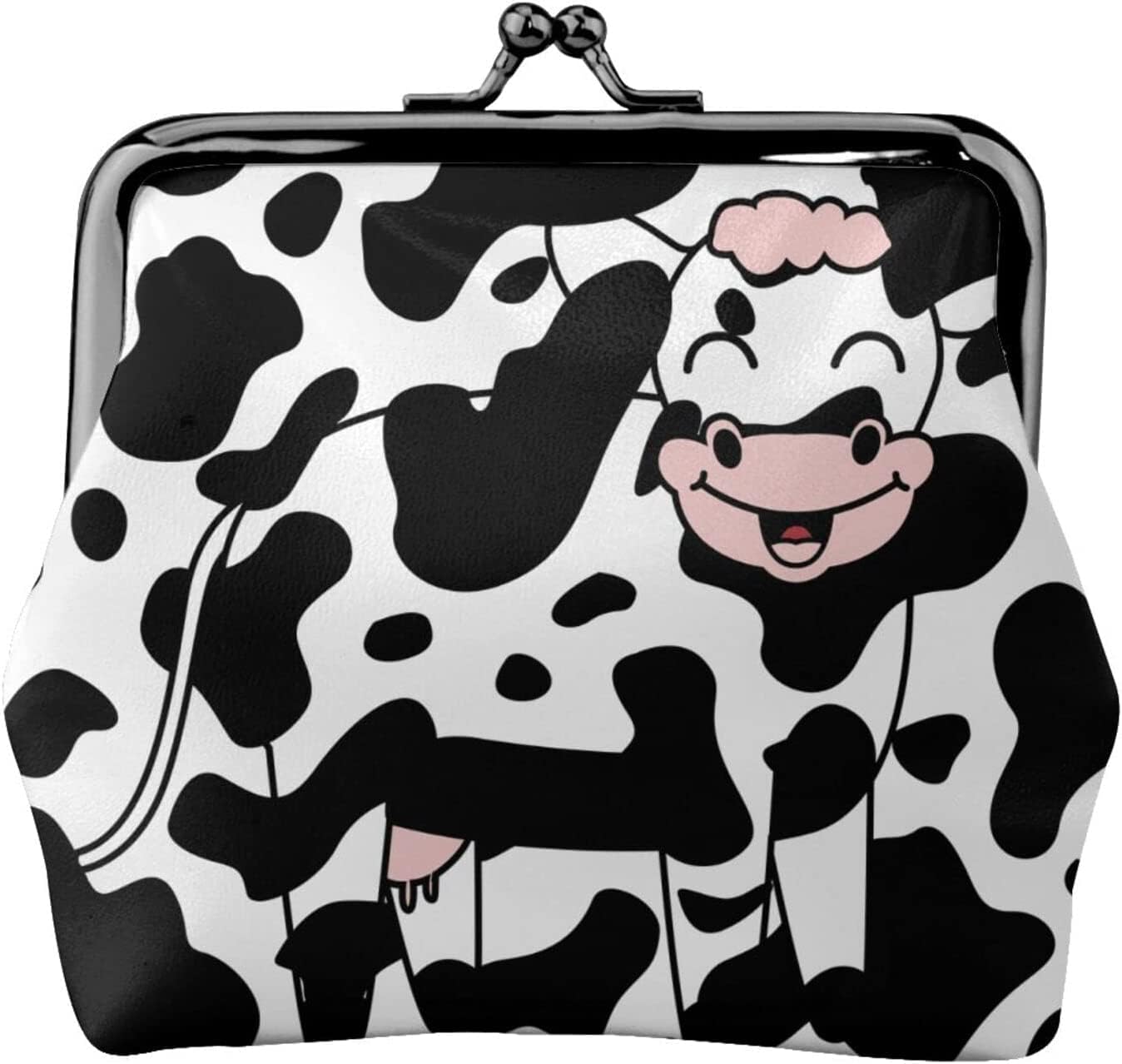 Amazon.com: Funny Cute Cow Print Buckle Leather Coin Purses Vintage ...