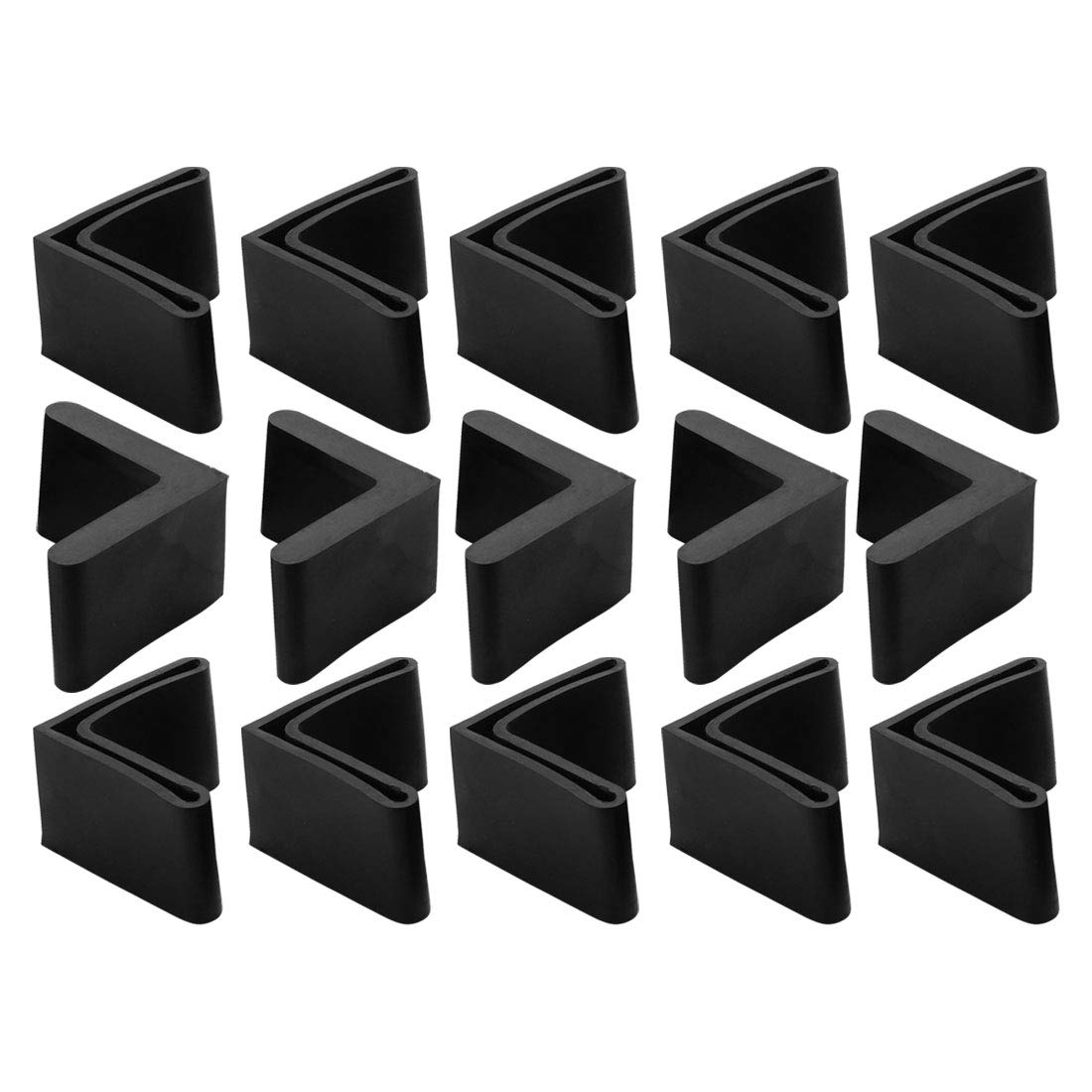 uxcell Furniture Angle Iron Foot Pads L Shaped Rubber Leg Covers ...