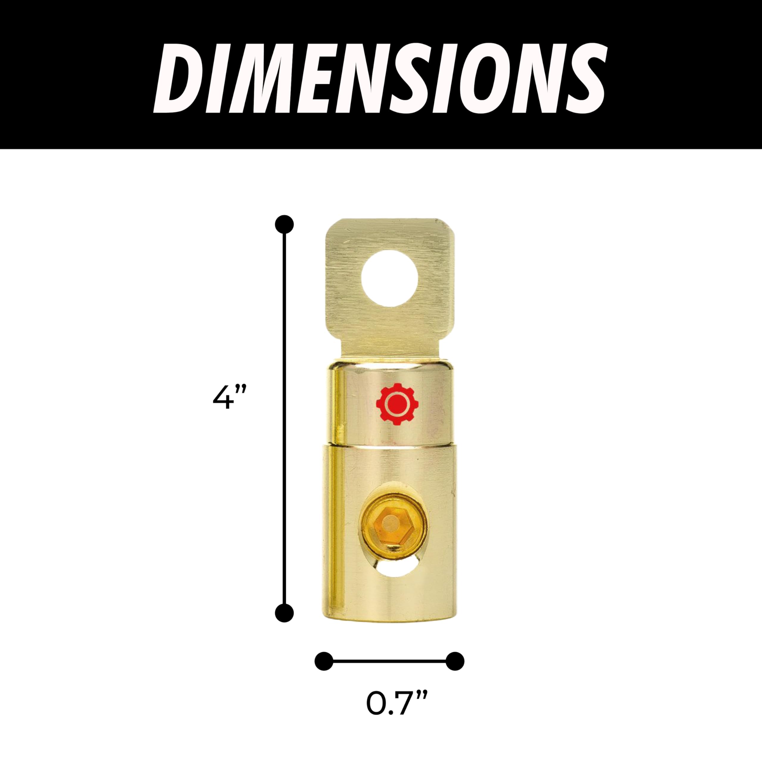 Snapklik.com : InstallGear 1/0 AWG Gauge Gold Ring Set Screw Battery ...