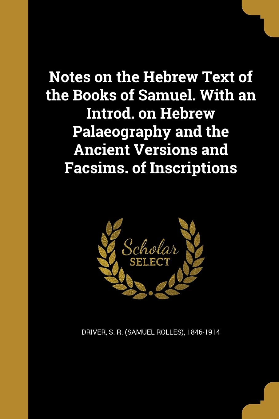 Buy Notes on the Hebrew Text of the Books of Samuel. with an Introd. on ...