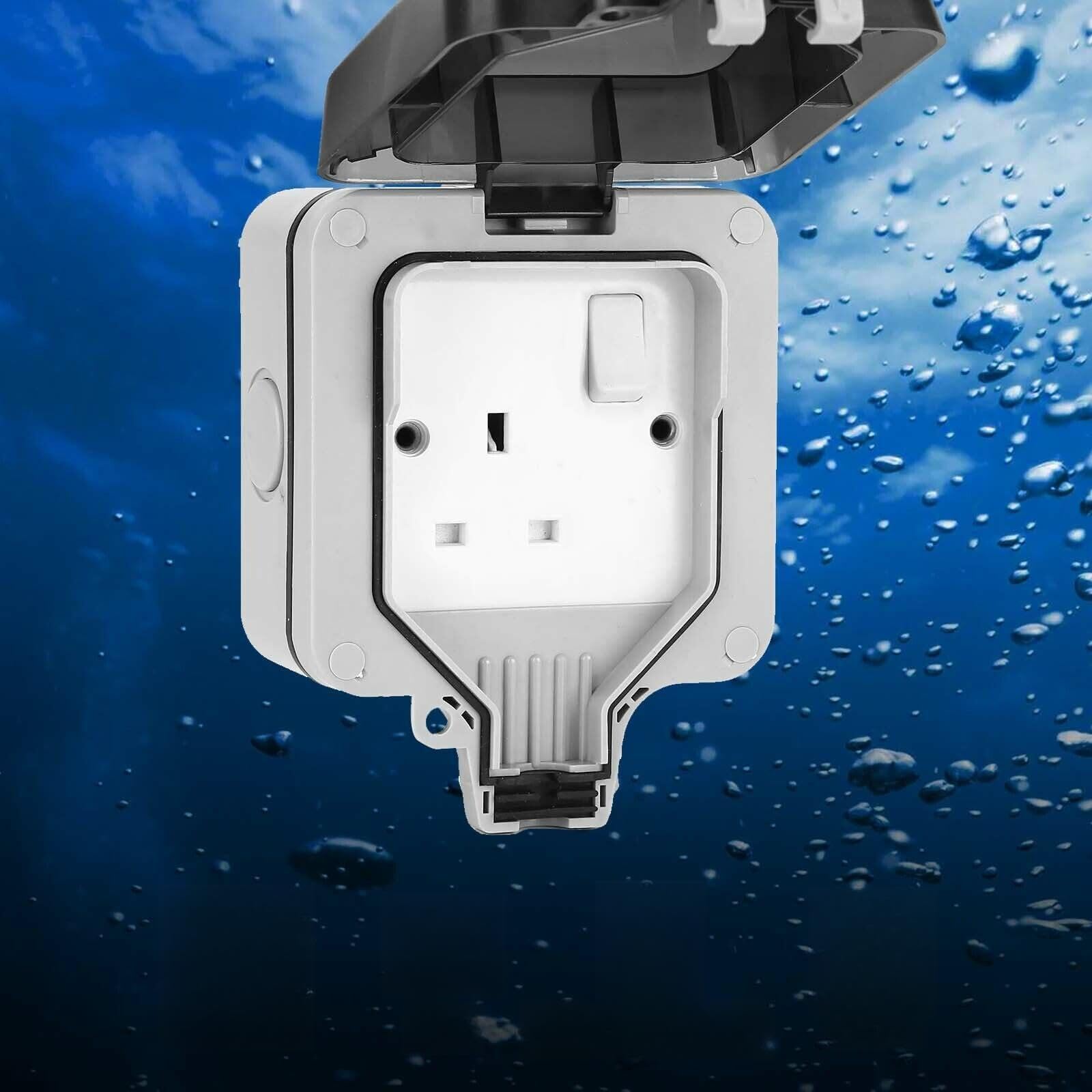 MK Masterseal Plus K56486GRY 13 amp 1-Gang Switched Socket , Grey ...