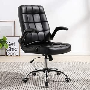 Amazon.com: High Back Leather Computer Swivel Chair- Heavy Duty Metal ...