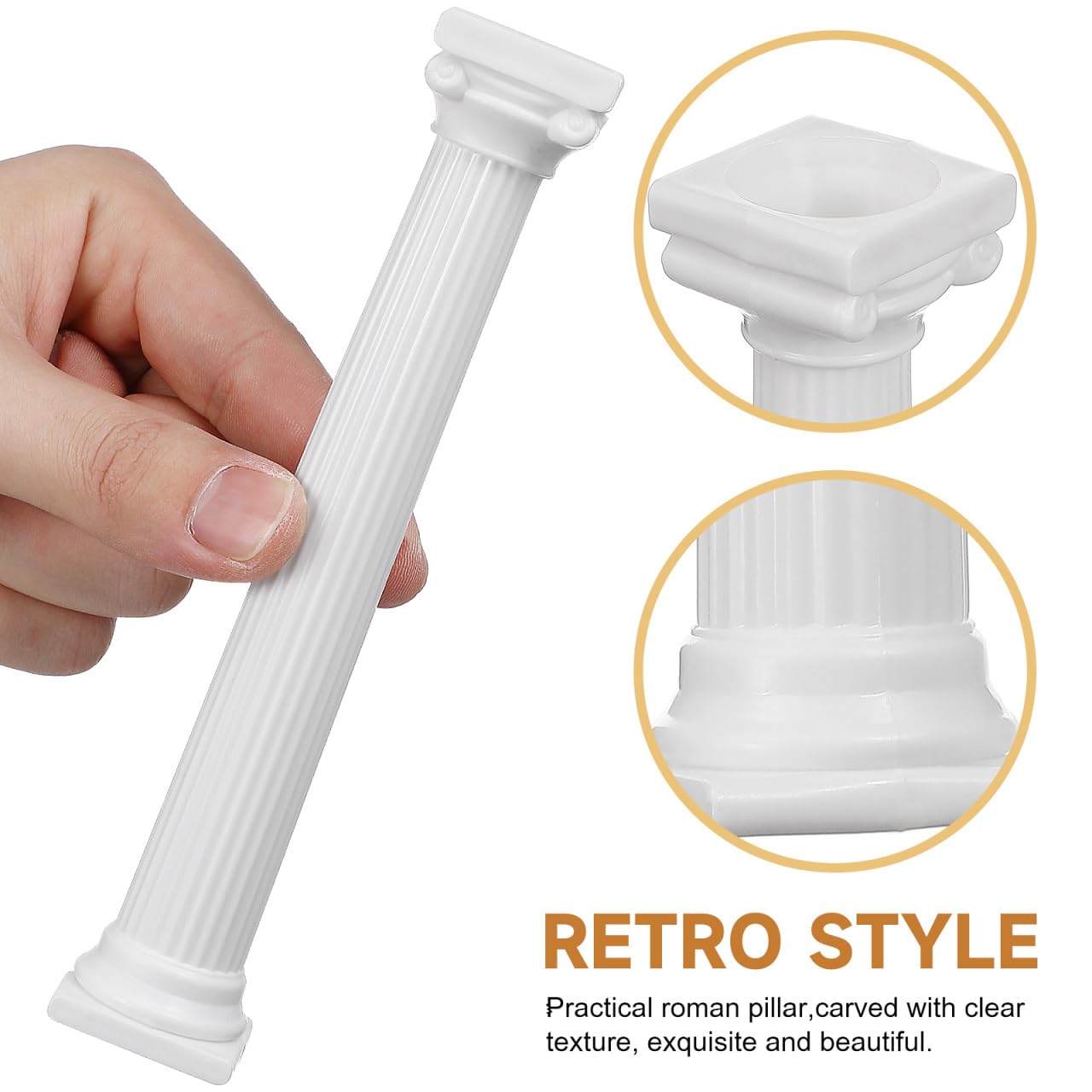 Snapklik.com : UPKOCH 8PCS Roman Column Pillars - Plastic Tiered ...