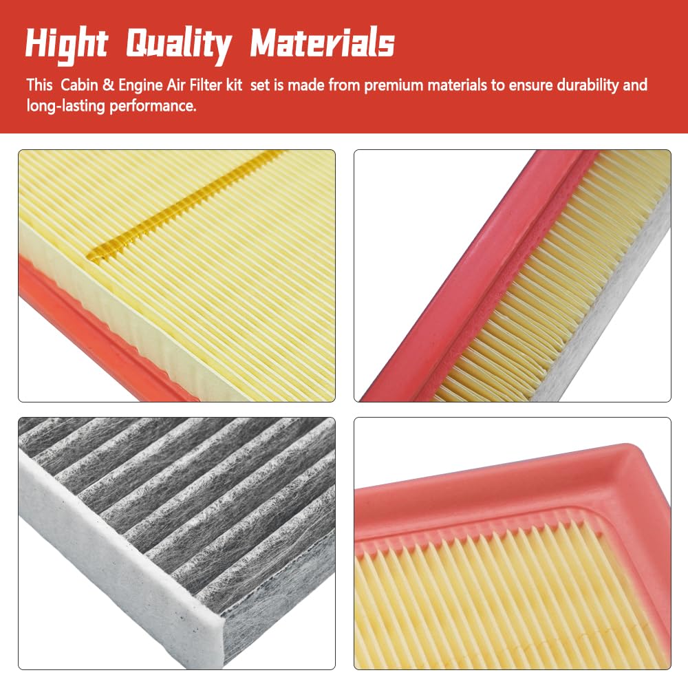 Snapklik.com : Upgraded Air Filter & Cabin Air Filter Kit Fit For ...