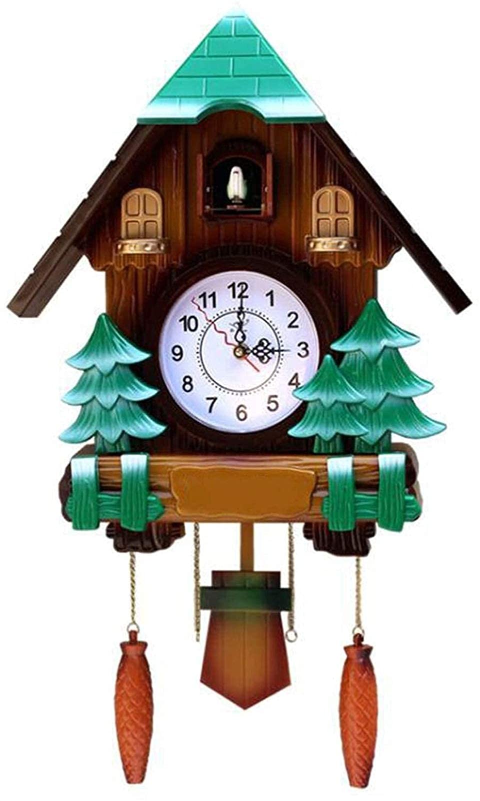 Buy Cuckoo Clock, Hand-Plated Wooden Cuckoo Tree House with the Sound ...