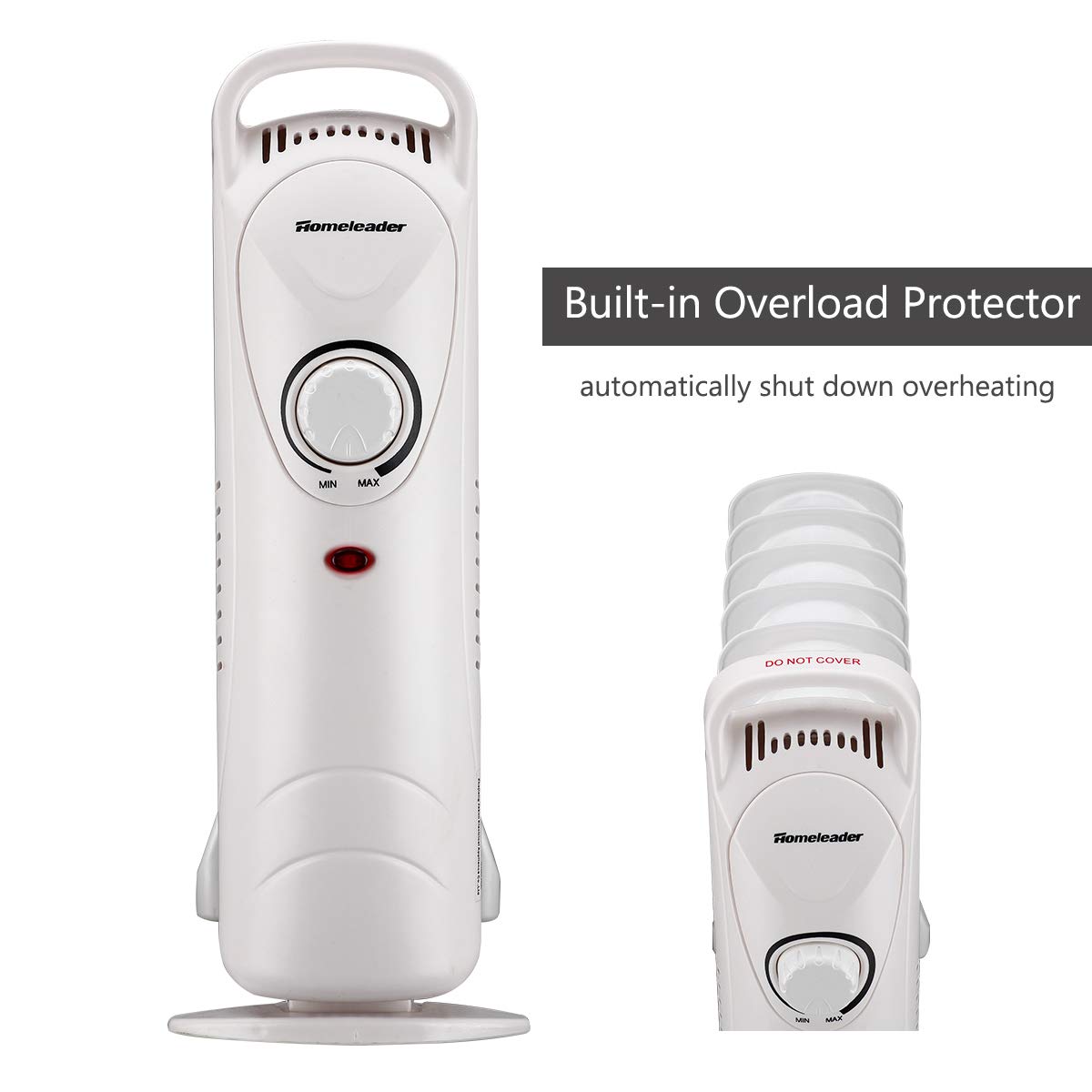 Homeleader Mini Oil Filled Heater, Portable Space Radiant Heater with ...