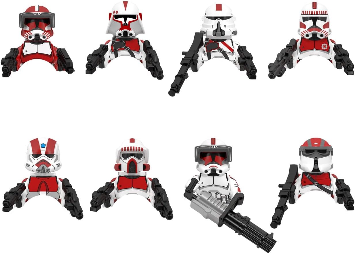 DZK 8PCS Battle Soldiers with Weapons Clone Troopers Army figs Set ...