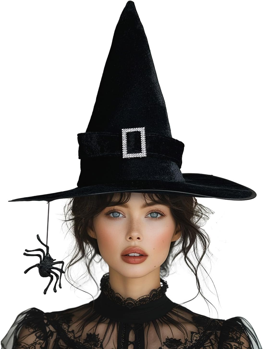 Amazon.com: UNKENBO Halloween Glowing Spider Web Witch Hats - Large ...