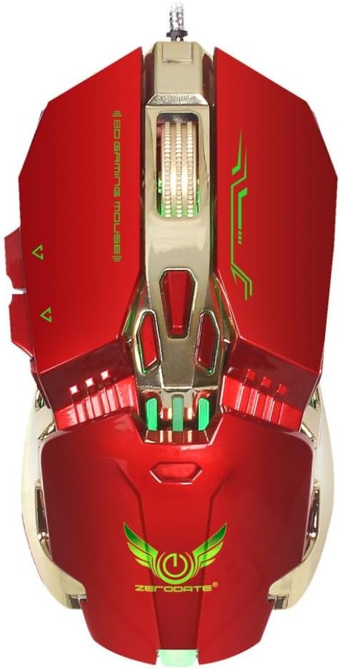 3200DPI Wired Mechanical Ergonomics LED Color Changing Gaming Mouse for ...