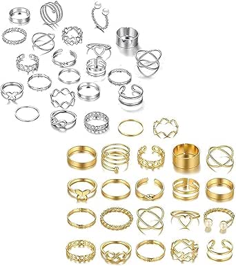 44 Piezas Anillos Acero Inoxidable Mujer,anillos De Mujer, Anillos, Anillos De Mujer Acero ...