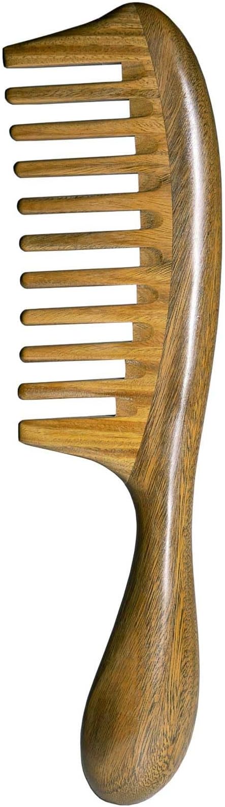 Amazon.com : Onedor Handmade 100% Natural Green Sandalwood Hair Combs ...