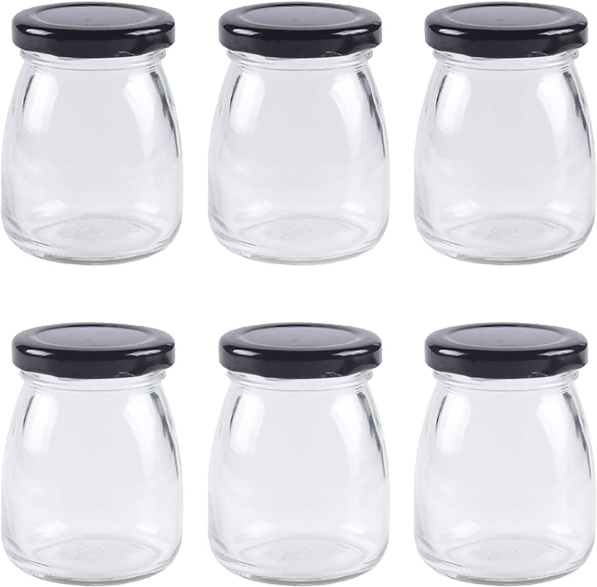 BarCraft Jar Shot Glasses with Lids, Set of 6, 60ml, Mini Glass Jars ...