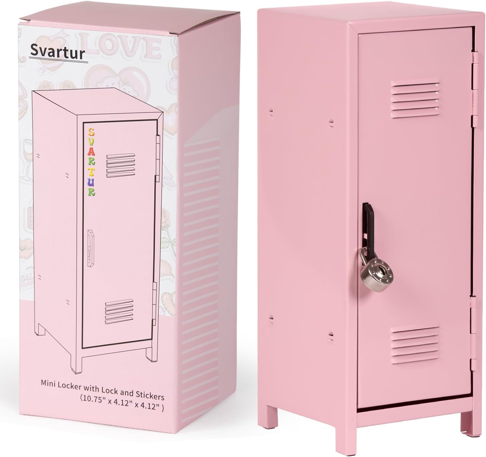 Amazon.com : Mini Locker with Lock and Key Teal -10.75" Tall x 4.125" x ...