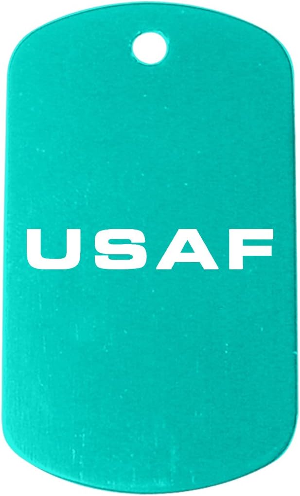 Amazon Light Blue Dog Tag Only No Chain USAF Text 1 Line Pet amazon-light-blue-dog-tag-only-no-chain-usaf-text-1-line-pet